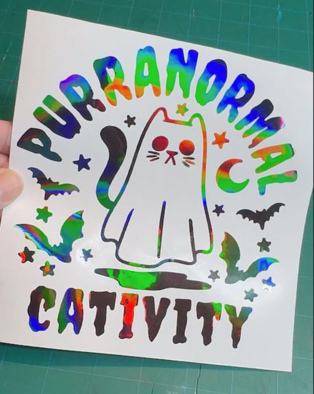 Paranormal Activity Ghost Cat Decals - Purranormal Cativity - Window ...