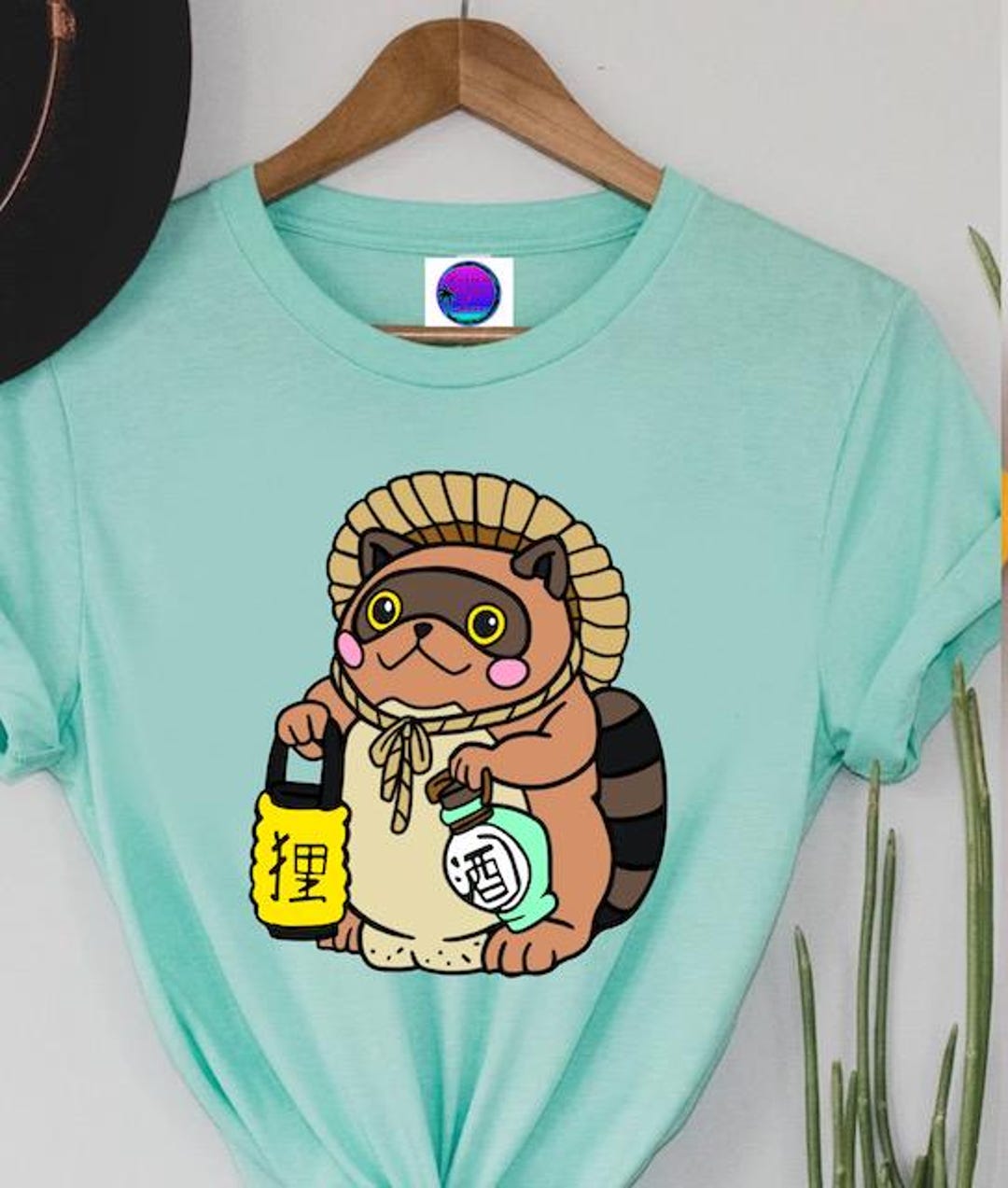 Japanese Tanuki T-shirt - Japan Good Luck Prosperity Shirt - Etsy