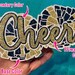 Cheer Glitter Stickers Personalized Cheerleader Pom Poms - Etsy