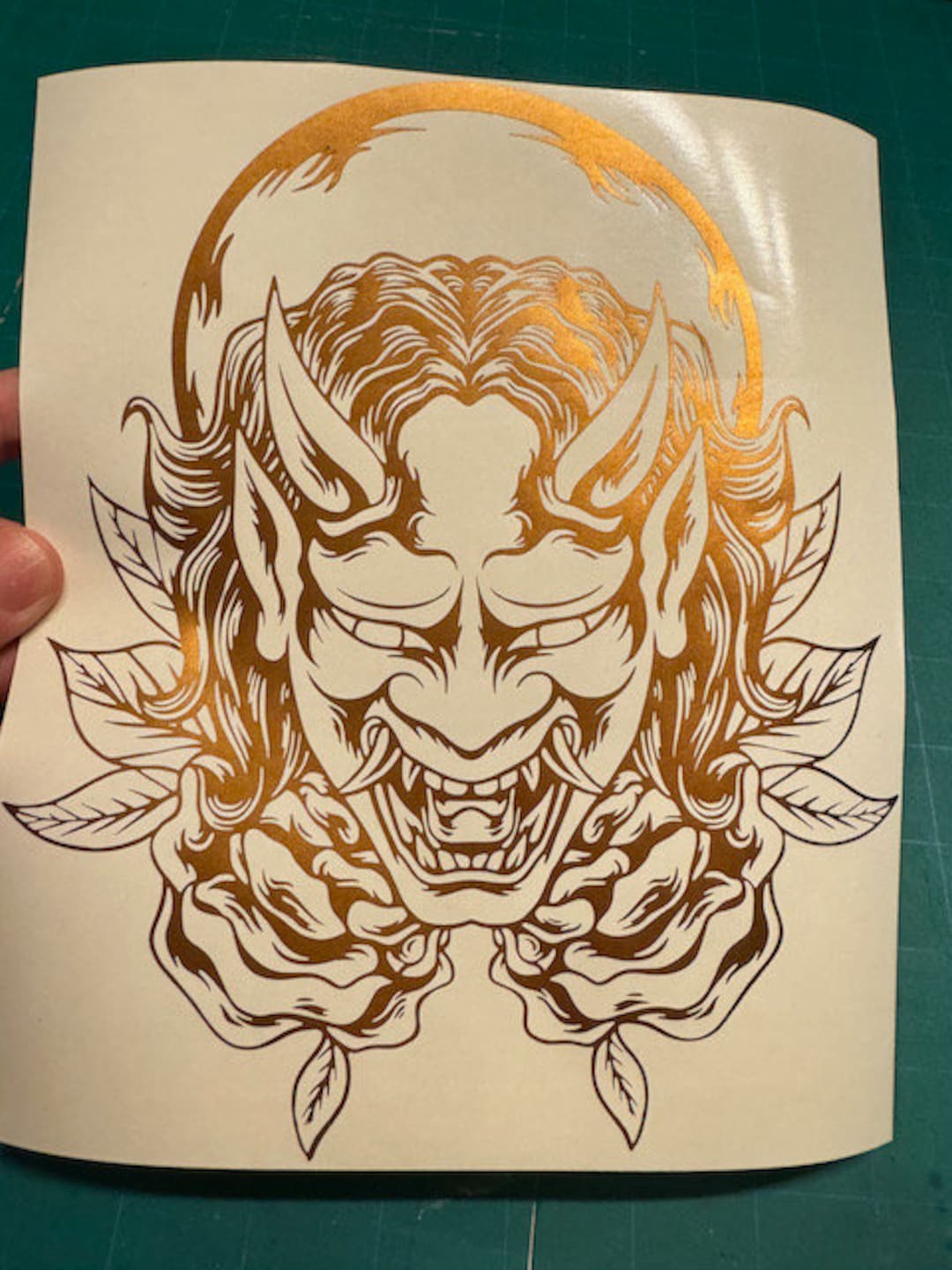 Japanese Oni Mask Decal - Samurai Hannya Kabuki Kami Kitsune Yōkai ...