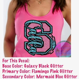 Custom Glitter Cheer Tank Tops - Racerback Tanks - Cheerleader Name ...