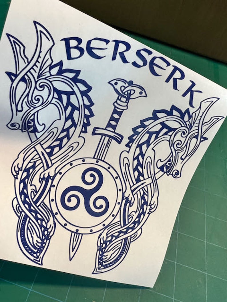 Viking Berserk Decals Norse Dragons Pagan Mythology Sticker - Etsy
