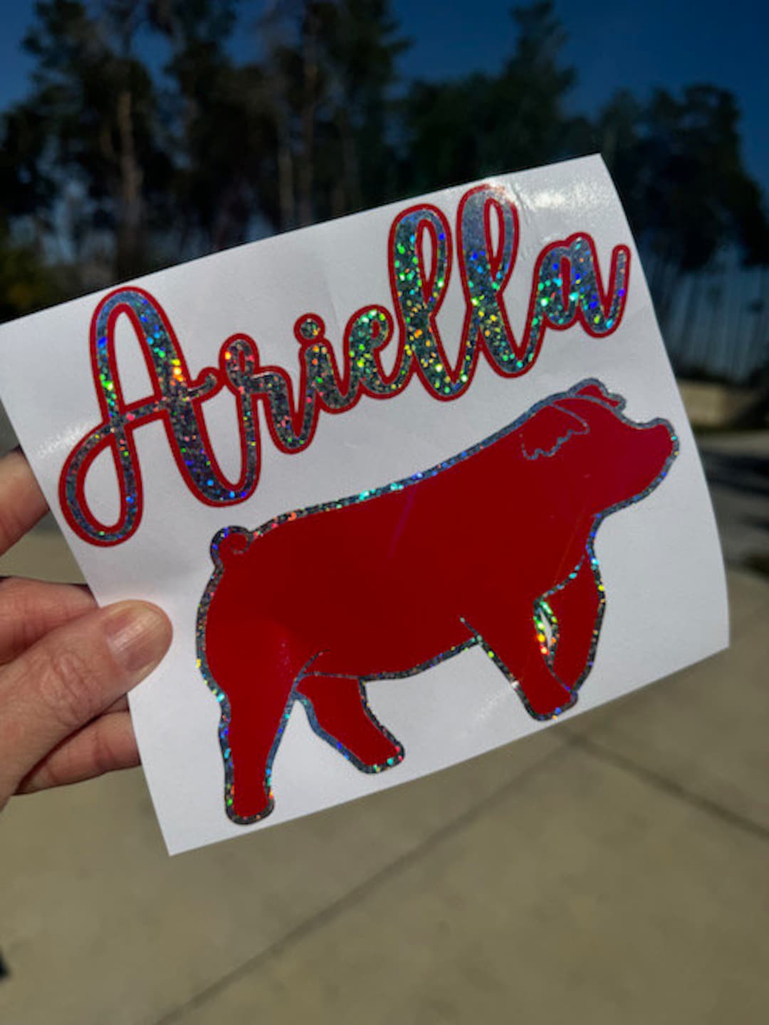 Duroc Hog Show Name Decals Custom Pig Sprayer Stickers Laptop Water ...