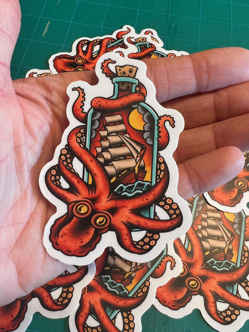 Octopus And Ship Tattoo Drawings