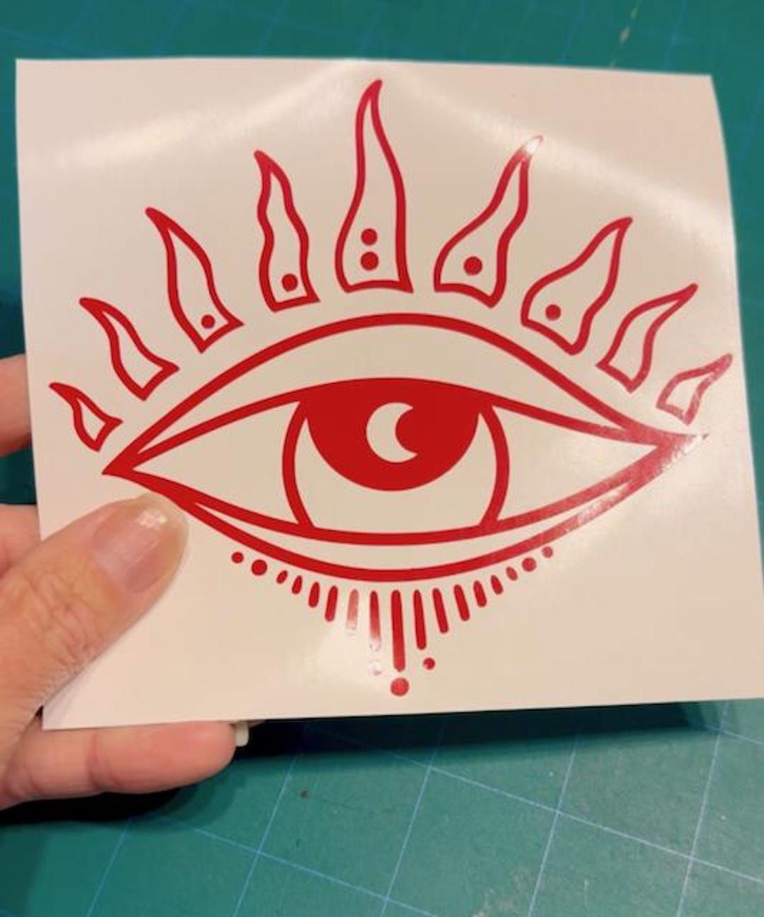 Whimsical Evil Eye Decal (EE4) - Vinyl Car Laptop Decals Motorcycle ...