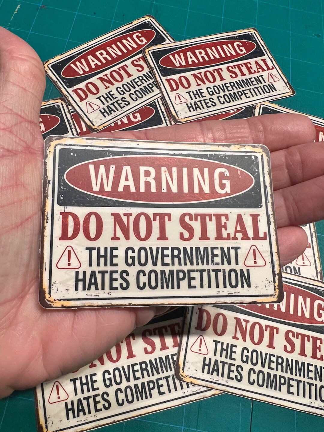 Funny Warning Sticker -sarcastic Government -do Not Steal Government ...