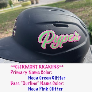 Custom Name Glitter Stickers *PIP* - Cursive Font Decal - Laptop Water ...