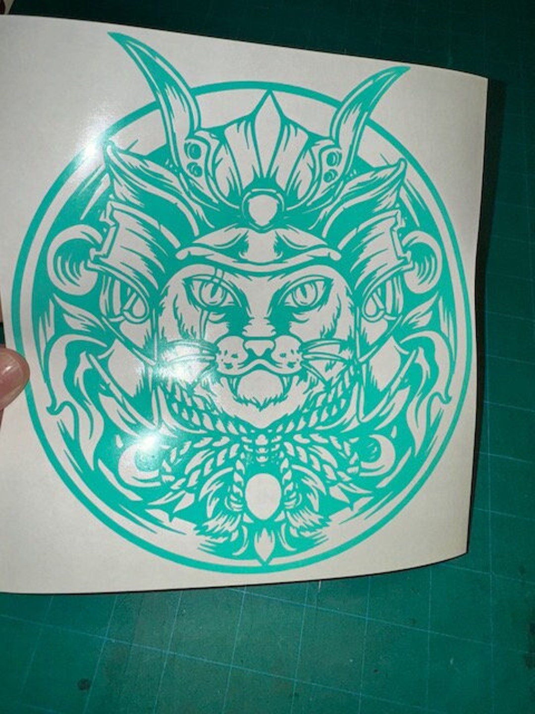 Japanese Samurai Cat Decal Vinyl Car Laptop Notebook Motorcycle ...