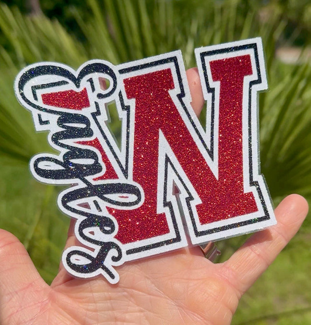Glitter High School Letter Name Stickers & Magnets - Varsity Junior ...