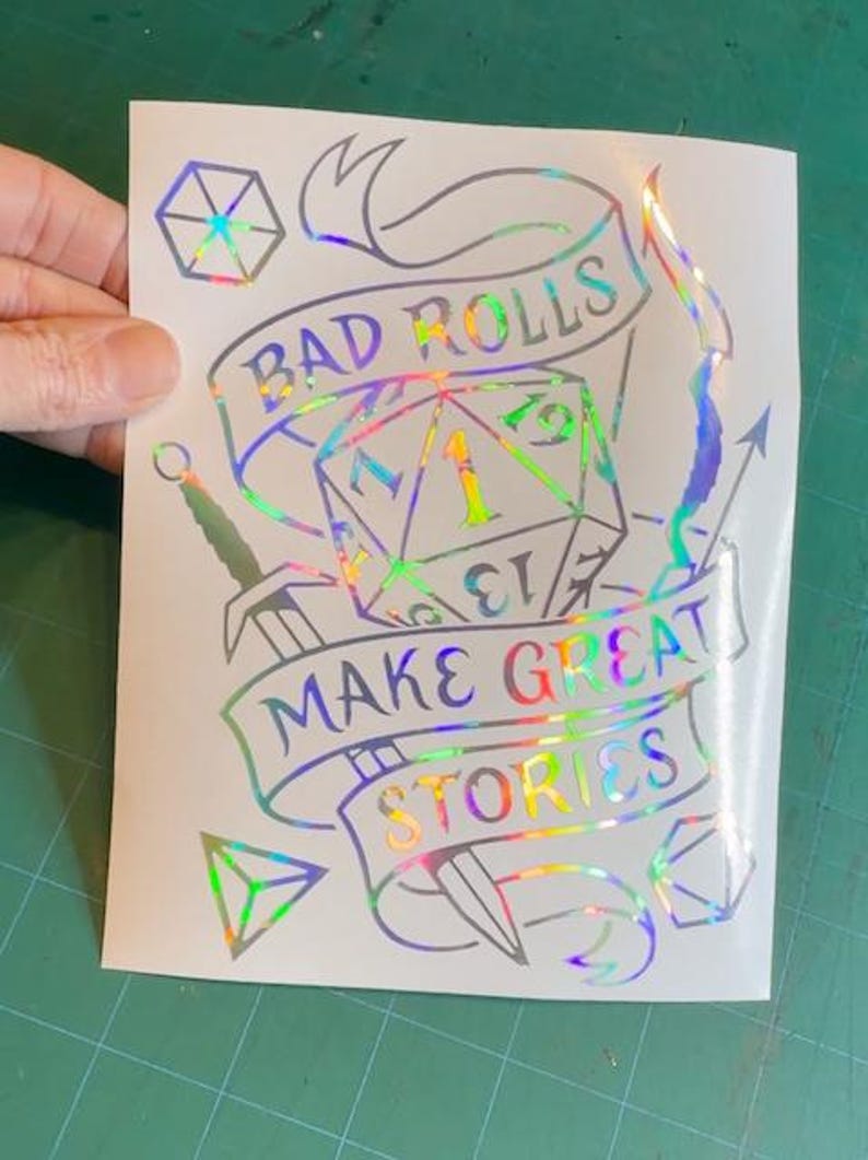 DND MTG Decal - Bad Rolls Make Great Stories - Vinyl Car Truck Laptop ...