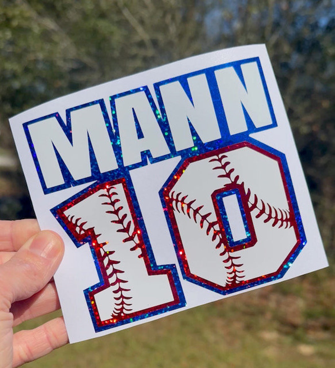 Custom Name & Baseball Numbers Decal - School Pride Spirit - Windows ...