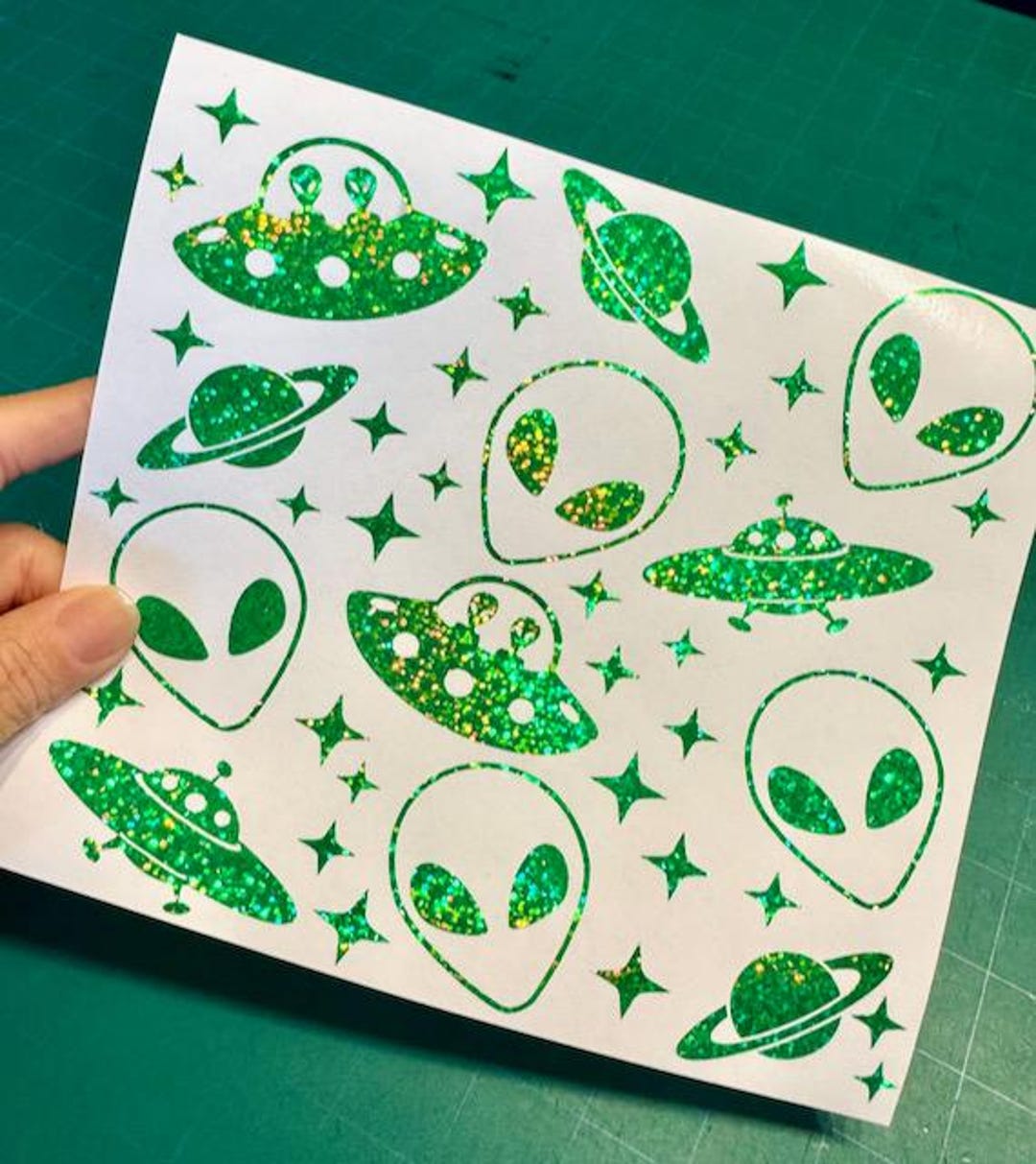 Aliens Ufos Stars & Planets Gas Tank Lid Decals - Vinyl Car Laptop ...