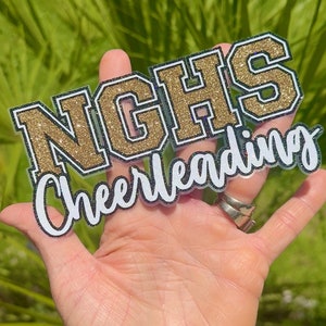 Custom Glitter Cheerleading Stickers & Magnets - Personalized High ...