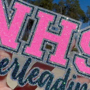 Custom Glitter Cheerleading Stickers & Magnets - Personalized High ...