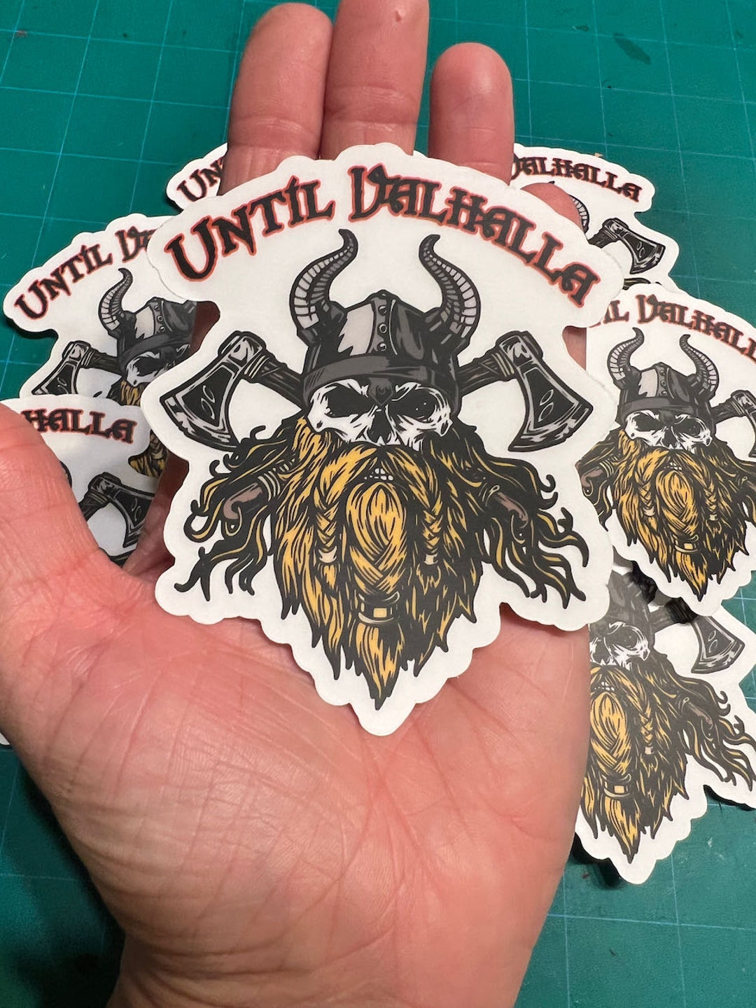 Viking Skull Warrior Thor Odin Sticker - Until Valhalla - Pagan Norse ...