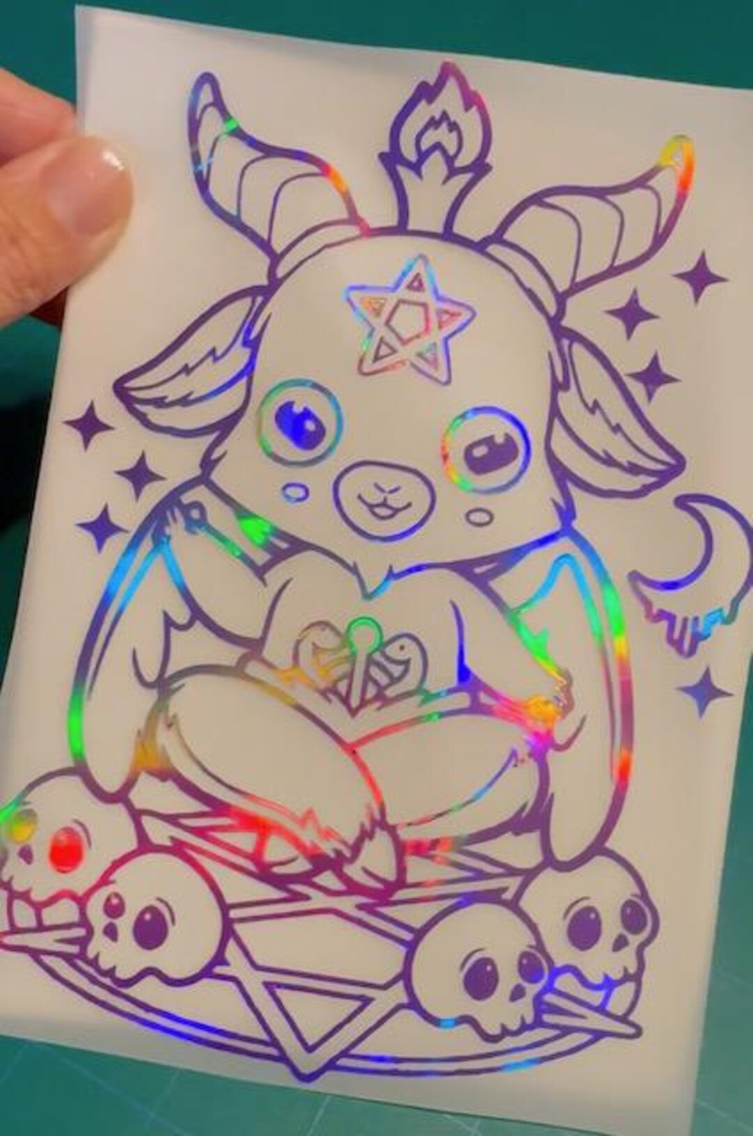 Cute Baphomet Decal - Vinyl Car Laptop Decals Motorcycle Tumbler Window ...