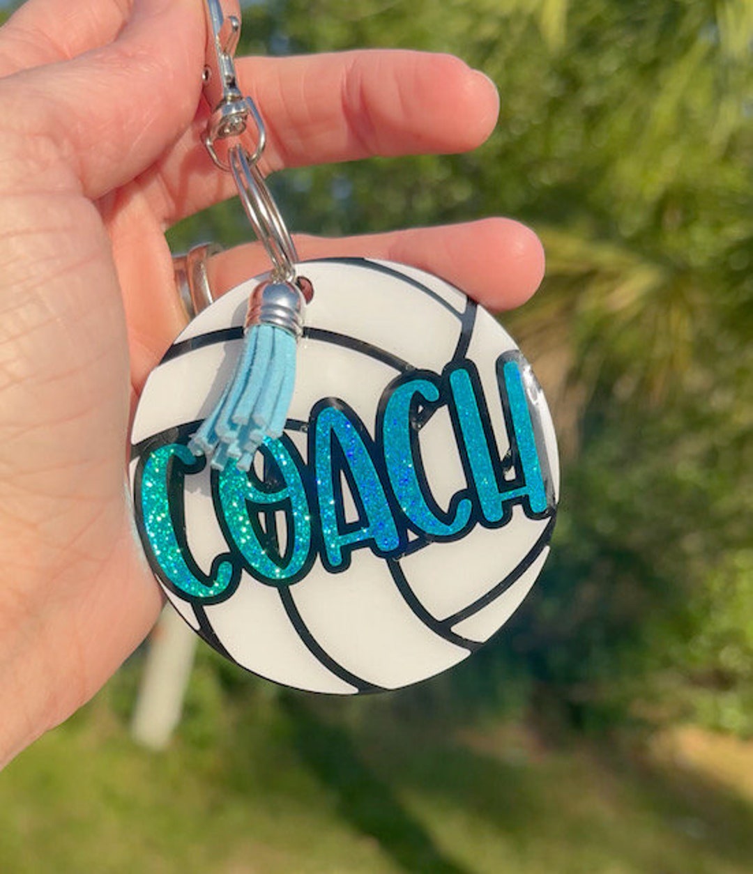 Custom Volleyball Name Keychains - Personalized Key Chains - Includes ...