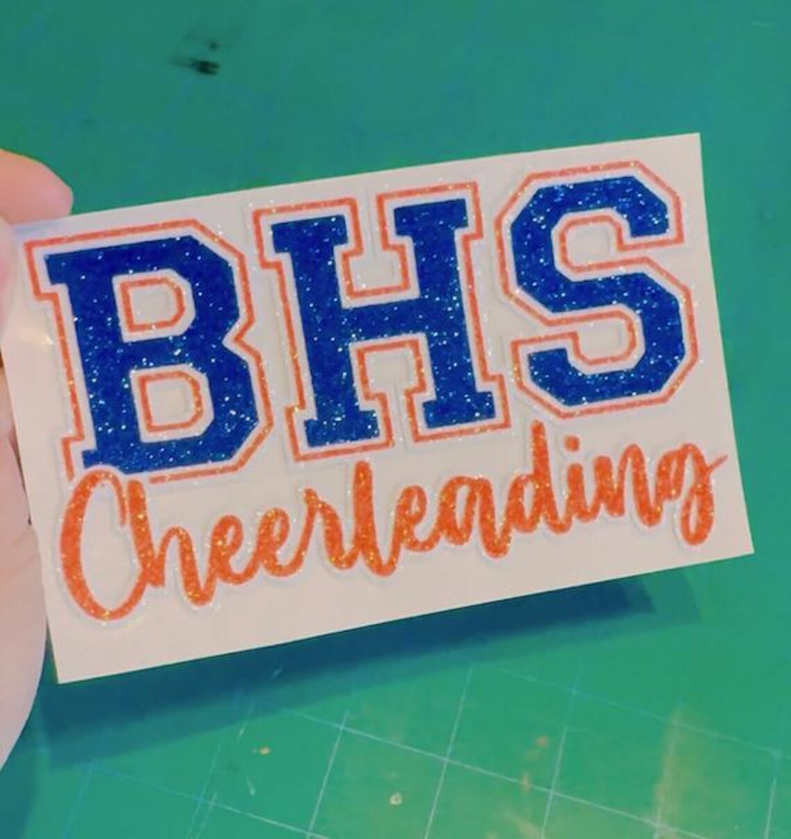 Custom Glitter Cheerleading Stickers & Magnets - Personalized High ...