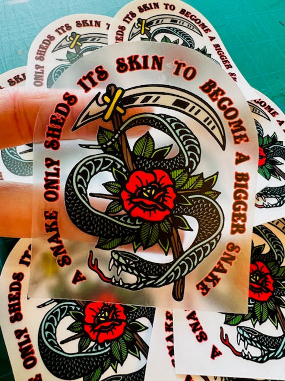Snake Skin Patch Tattoo