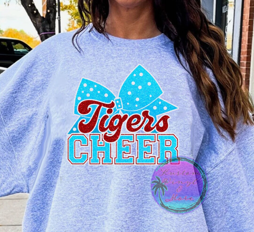 Custom Glitter Cheer Sweatshirts and Hoodies - Cheerleader BIG Bow ...
