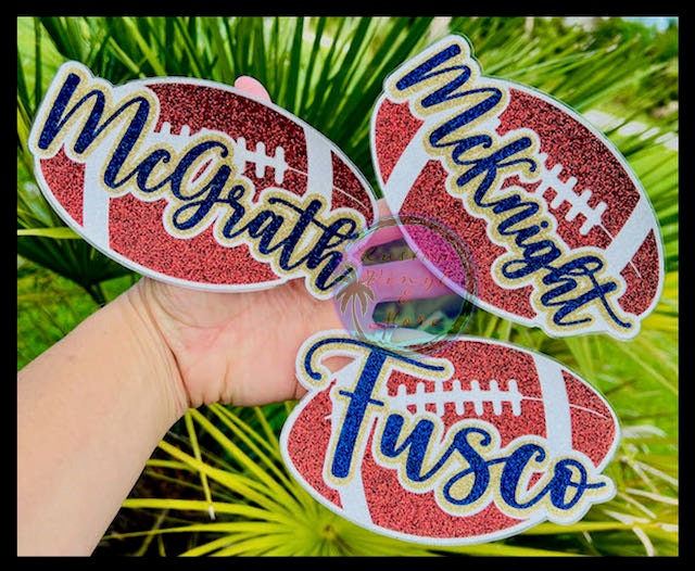 Custom Glitter Football Team Stickers Player Name and Number - Etsy