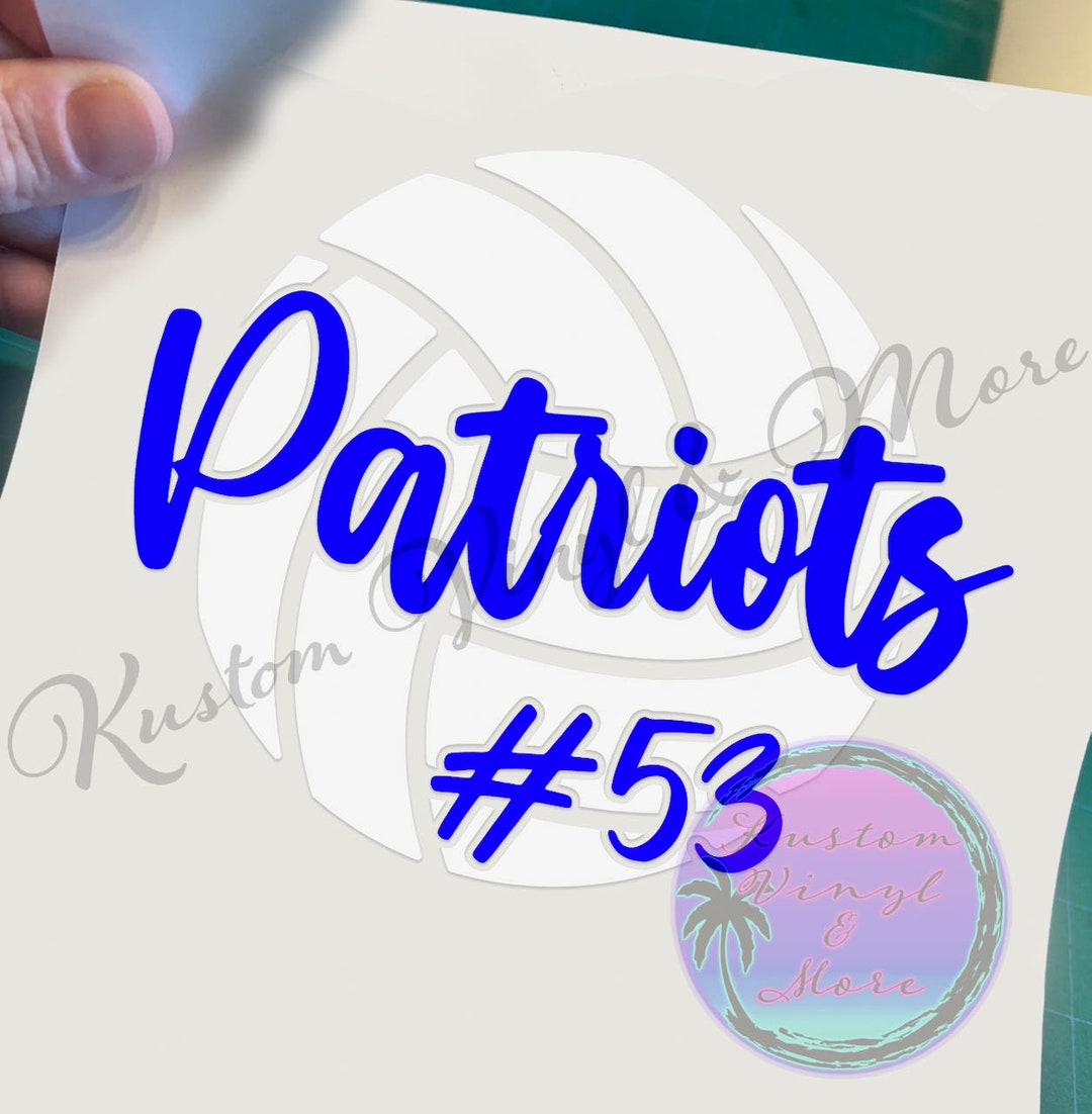 Personalized Volleyball Name # Decal - Custom Volleyball Vinyl Sticker ...