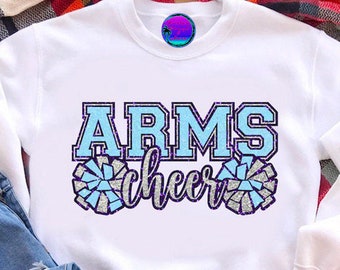 Custom Glitter Cheerleading Sweatshirts and Hoodies Personalized Team ...