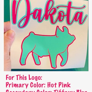 Hog Show Name Decals - Custom Pig Sprayer Stickers - Laptop Water ...