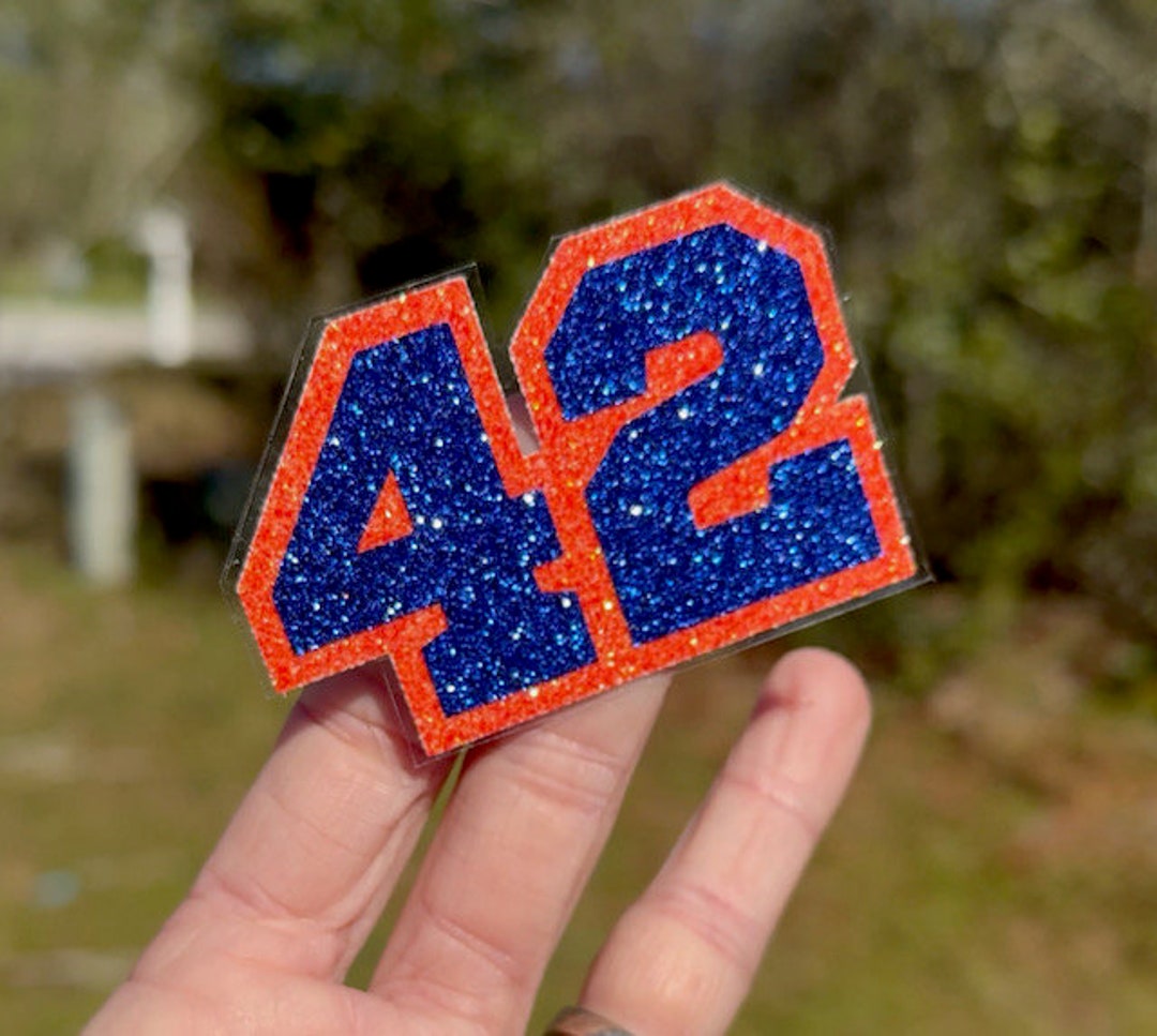 Sports Glitter Number Stickers -school Spirit Pride -varsity JV Little ...