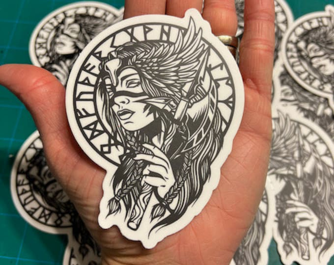 Colorful Autumn Valkyrie Unique Kiss Cut Sticker Designs - Stand Out ...