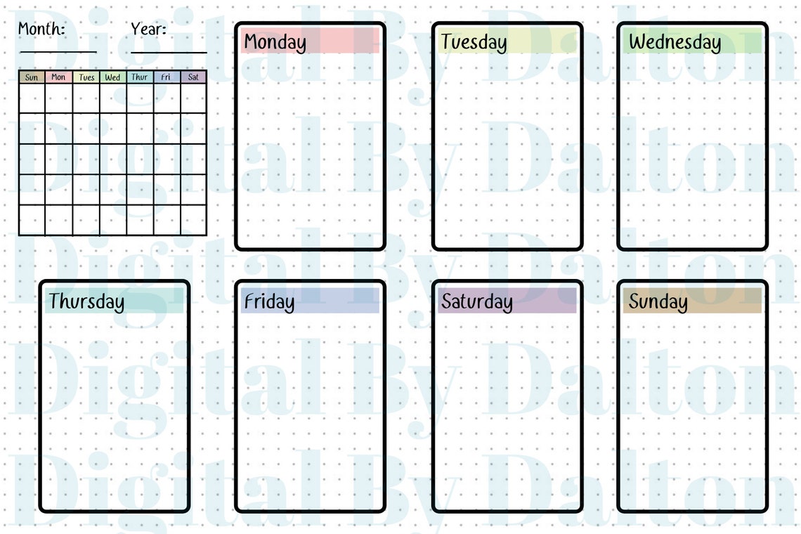 Printable Weekly Planner | Instant Download | Stay Organized - Etsy