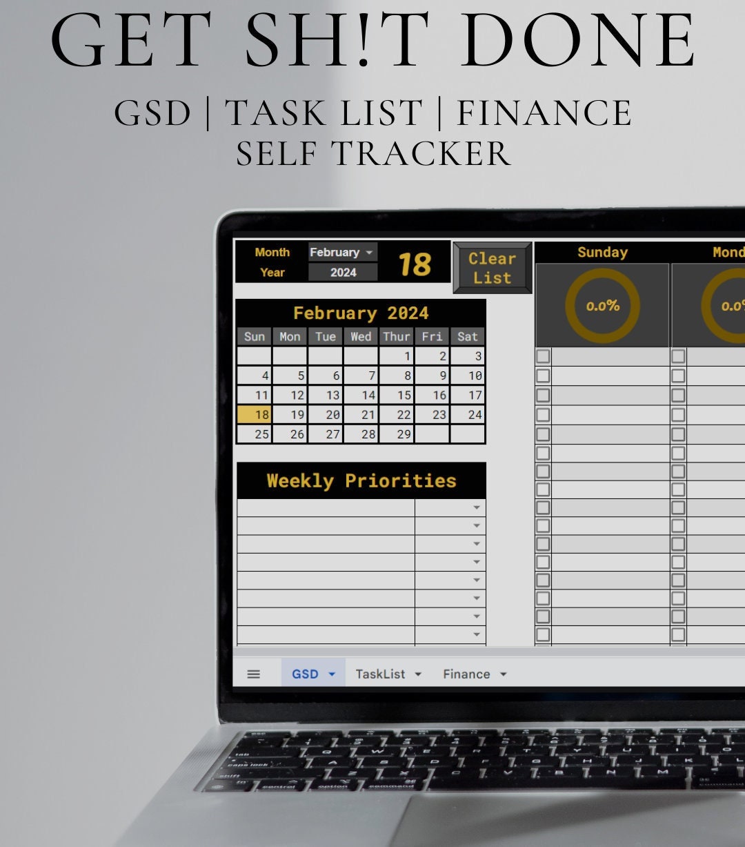 Daily Task Planner & Finance Tracker | Google Spreadsheet - Etsy