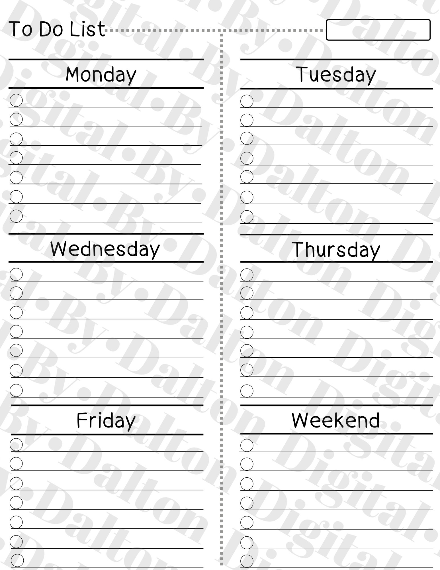 Printable Weekly Planner | Two Pages | Stay Organized | Instant ...