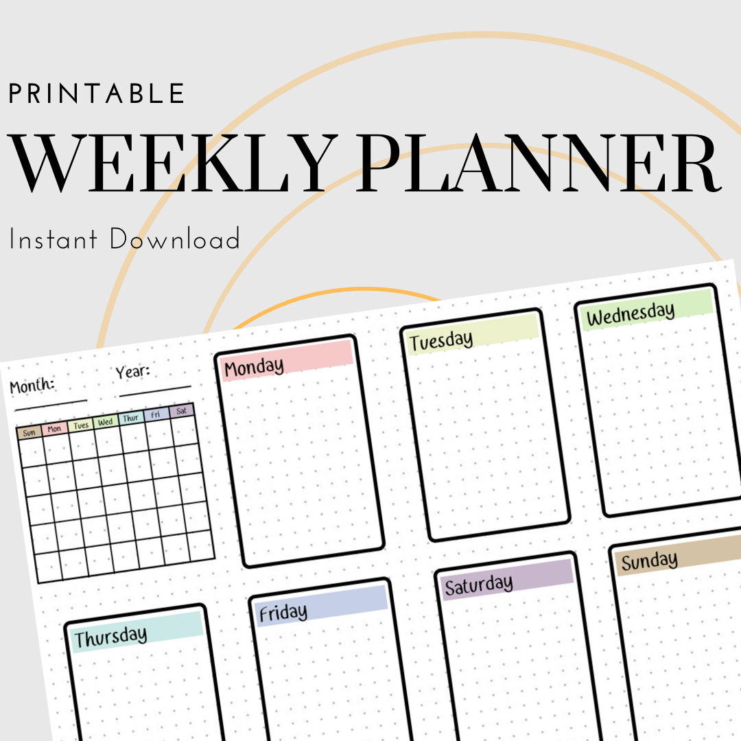 Printable Weekly Planner | Instant Download | Stay Organized - Etsy
