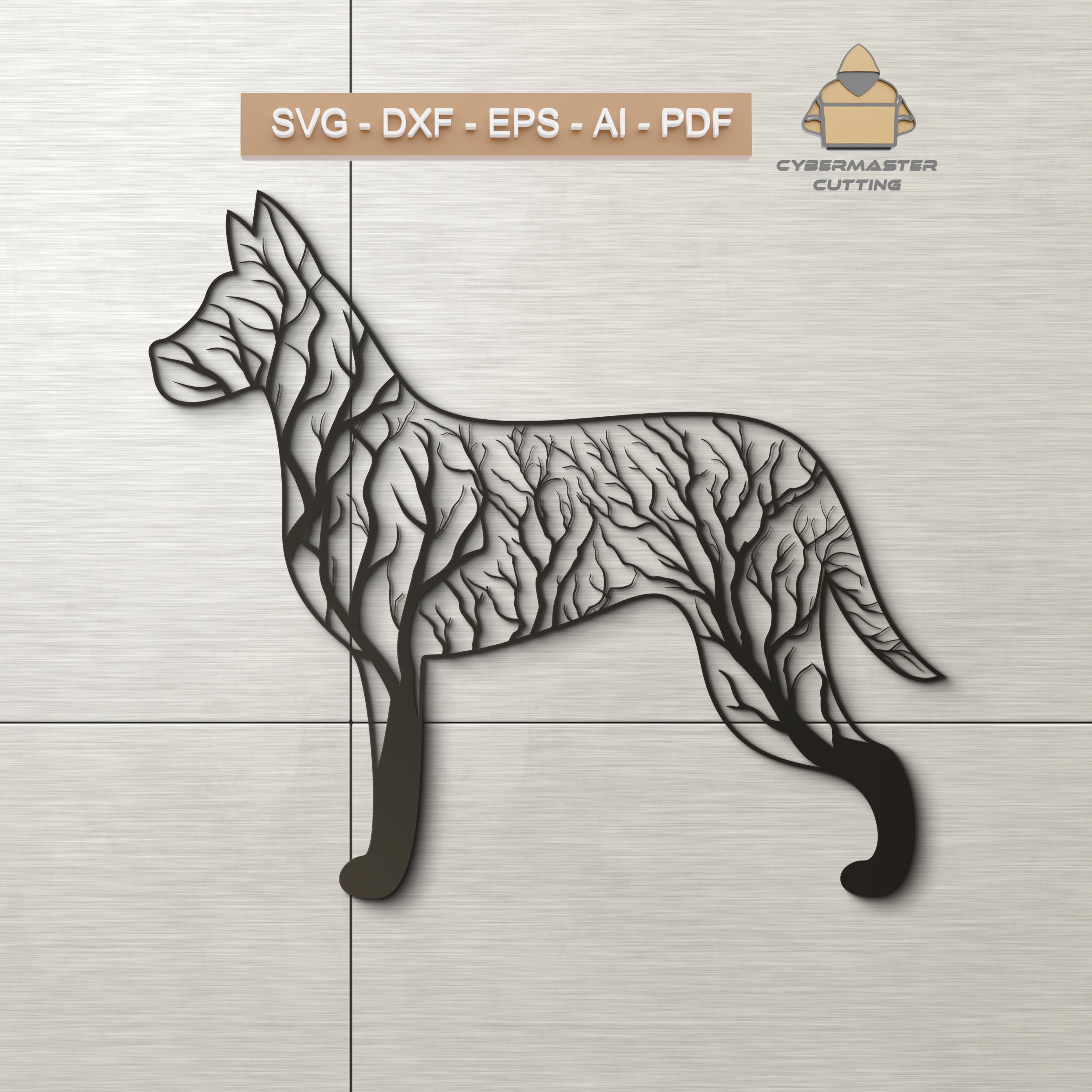 Dog Wall Art Laser Cut File, Dog Model Pattern Instant Download SVG DXF ...