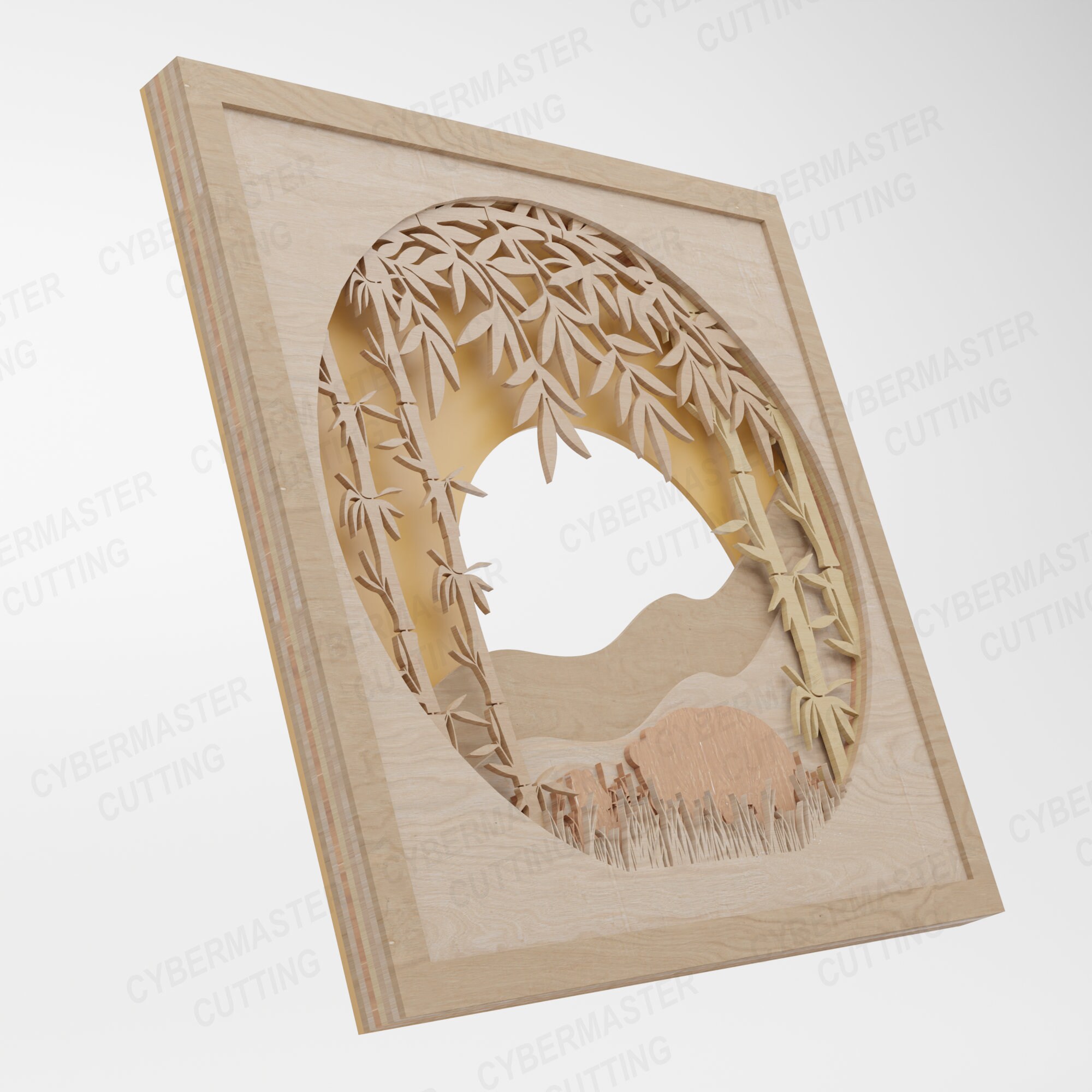 Panda Multilayer Laser File SVG Vector Files Digital Instant Download CNC Files for Cutting - Etsy