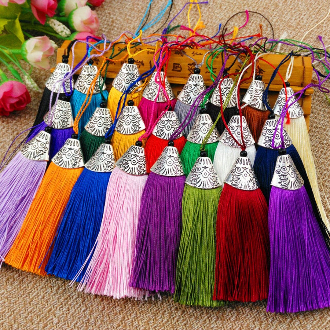 3inch/80mm Long X15mm Diameter Tassels String Material Supply Bookmark ...