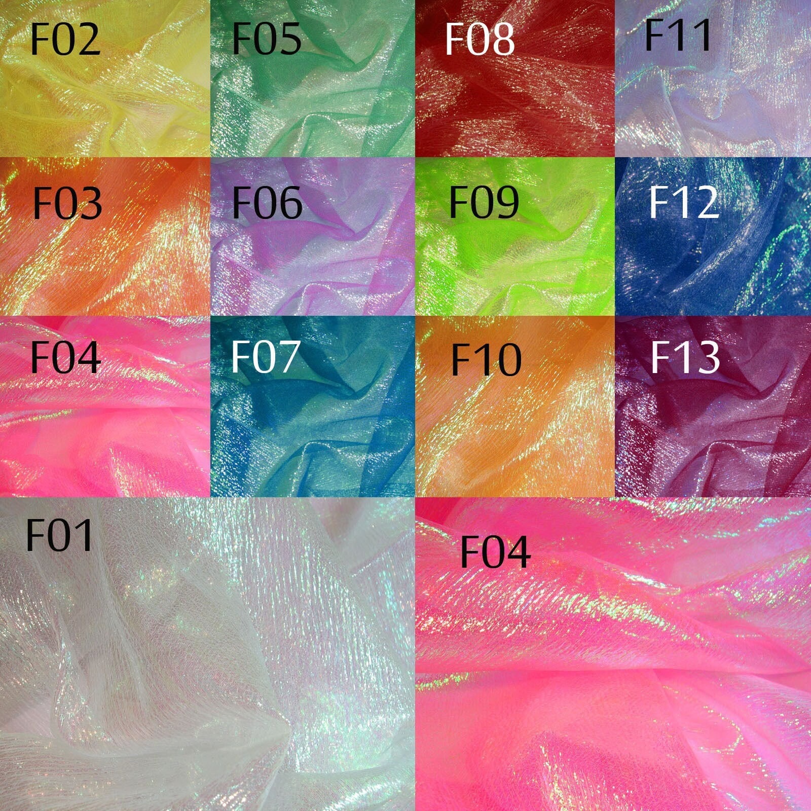 Fxx (1.2 Meter/47"wide) Reflective Crinkle Organza Shiny Mirror Crystal ...