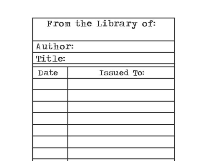 Library Card Printable | Instant Download Printable | Wild Moonlight Co ...