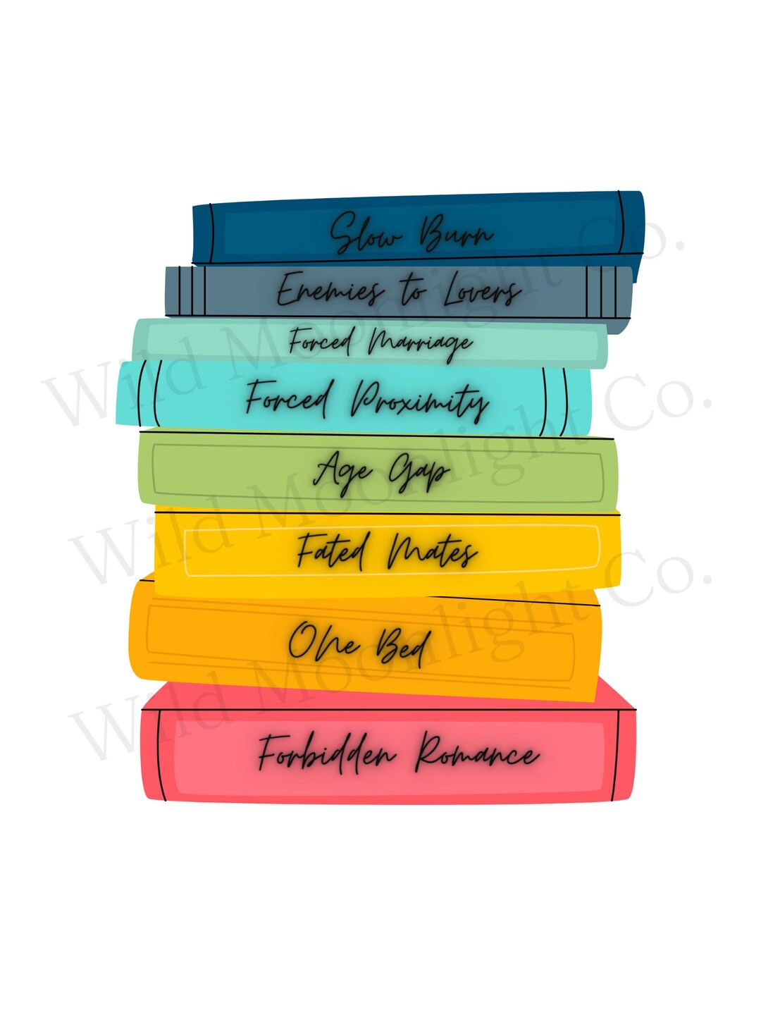 Book Trope Stack | Book Lovers | PNG File - Etsy
