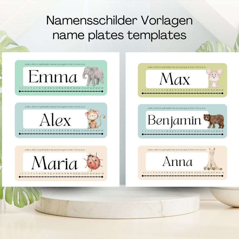 Elementary School Name Tags for Kids DIY Crafts Printmade Design ...