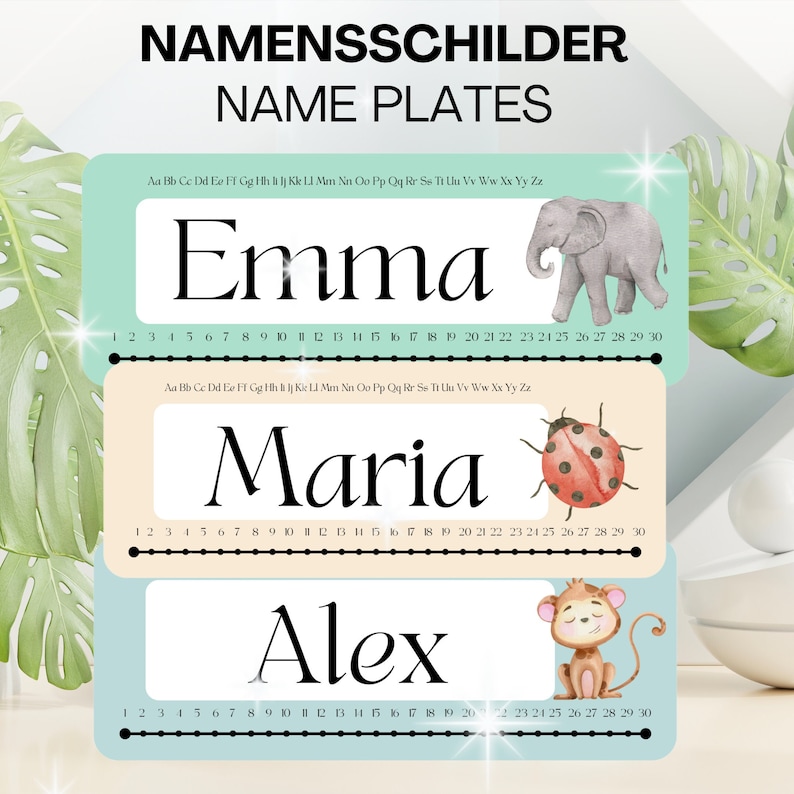 Elementary School Name Tags for Kids DIY Crafts Printmade Design ...
