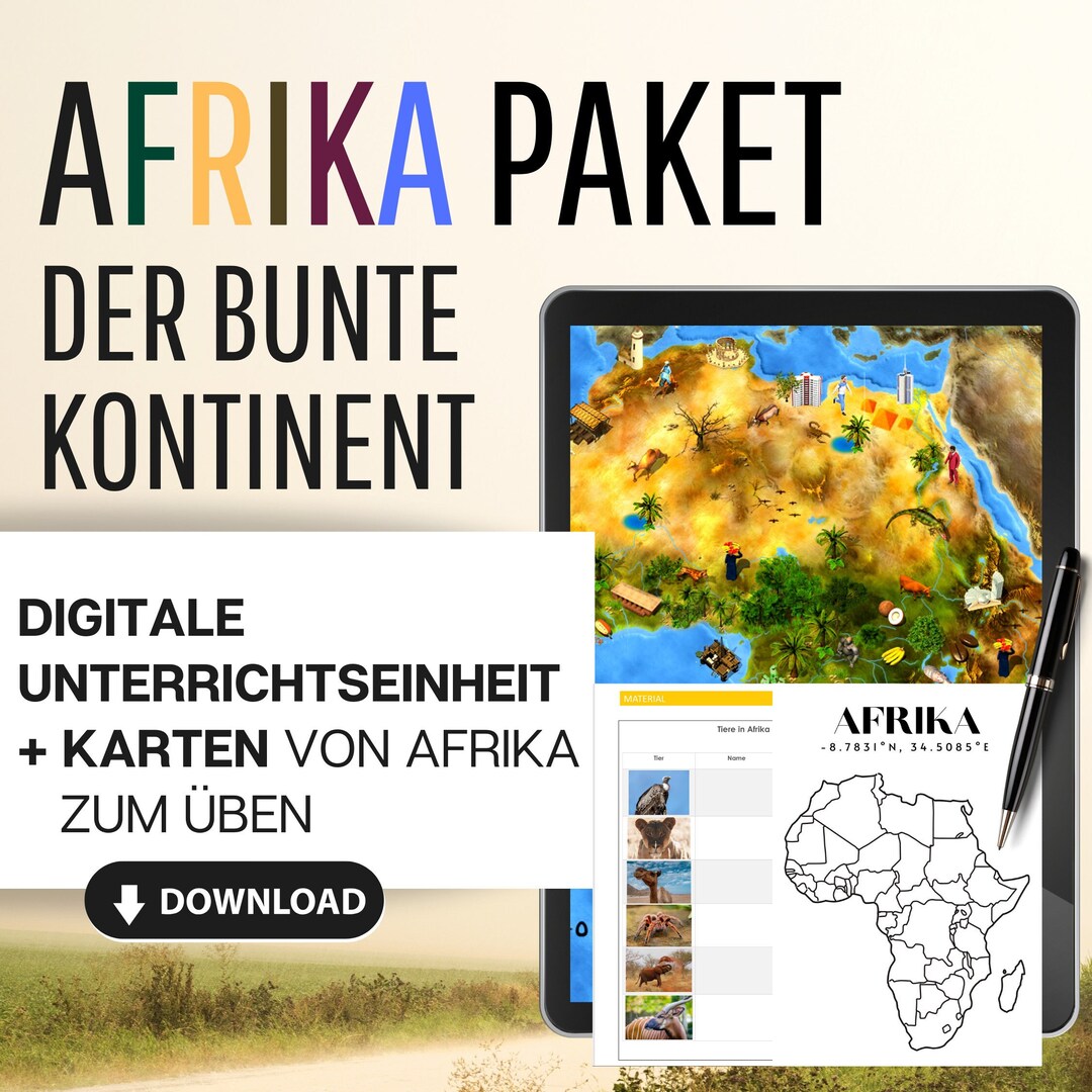 Africa Package - Digital Lesson Unit and Maps of Africa for 4th and 5th ...