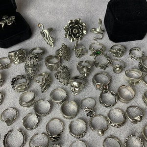 Multiple Styles Punk Ring, Gothic Rings, Boho Ring, Adjustable Chunky ...