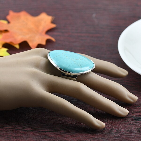 Large Turquoise Ring - Etsy