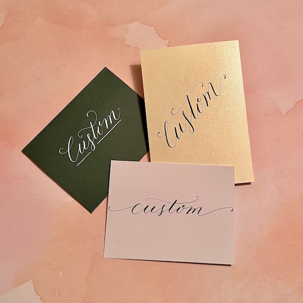 Calligraphy Card - Etsy