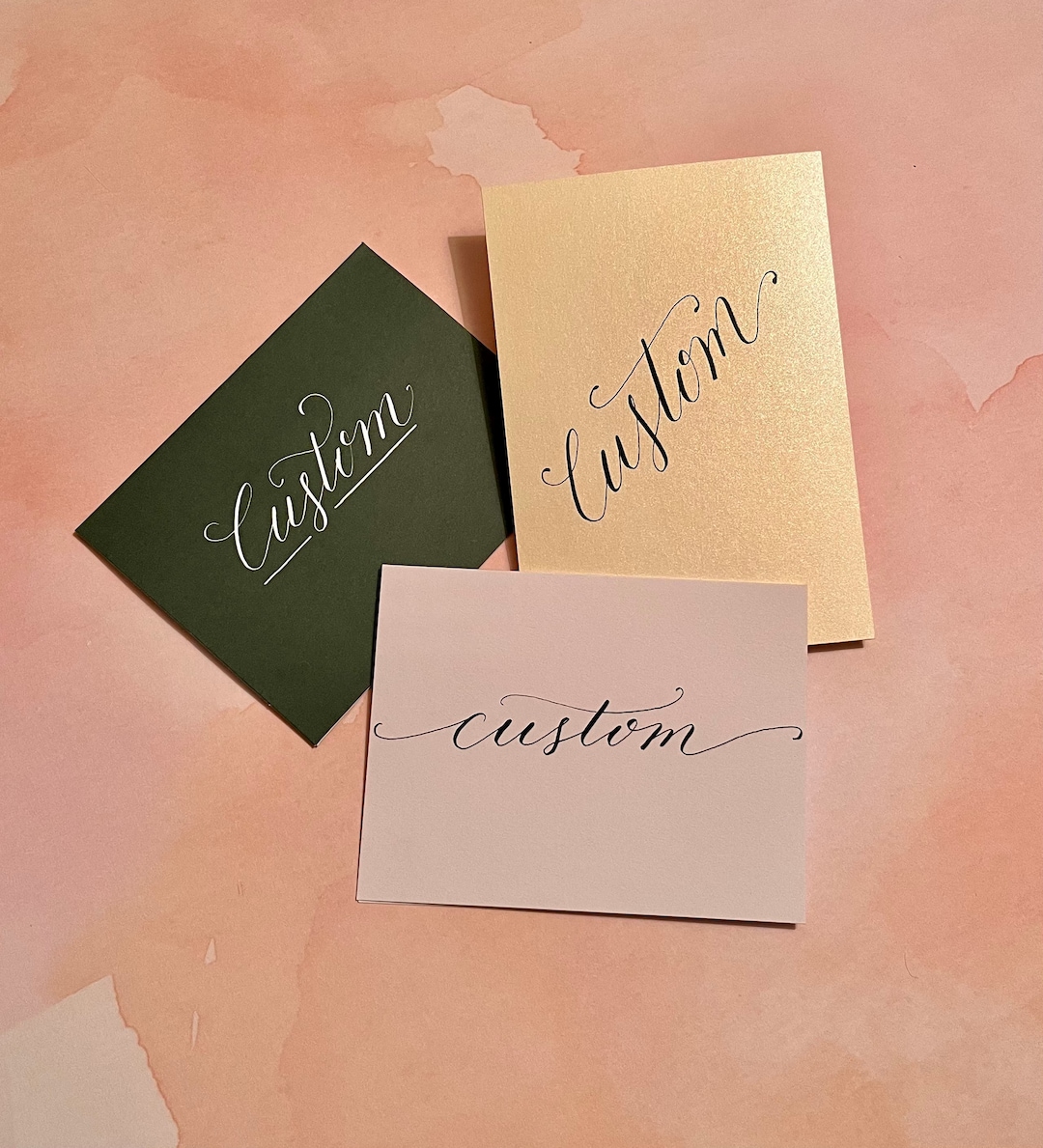 Custom Personalized Calligraphy Card / Handwritten Folded Card / Any ...