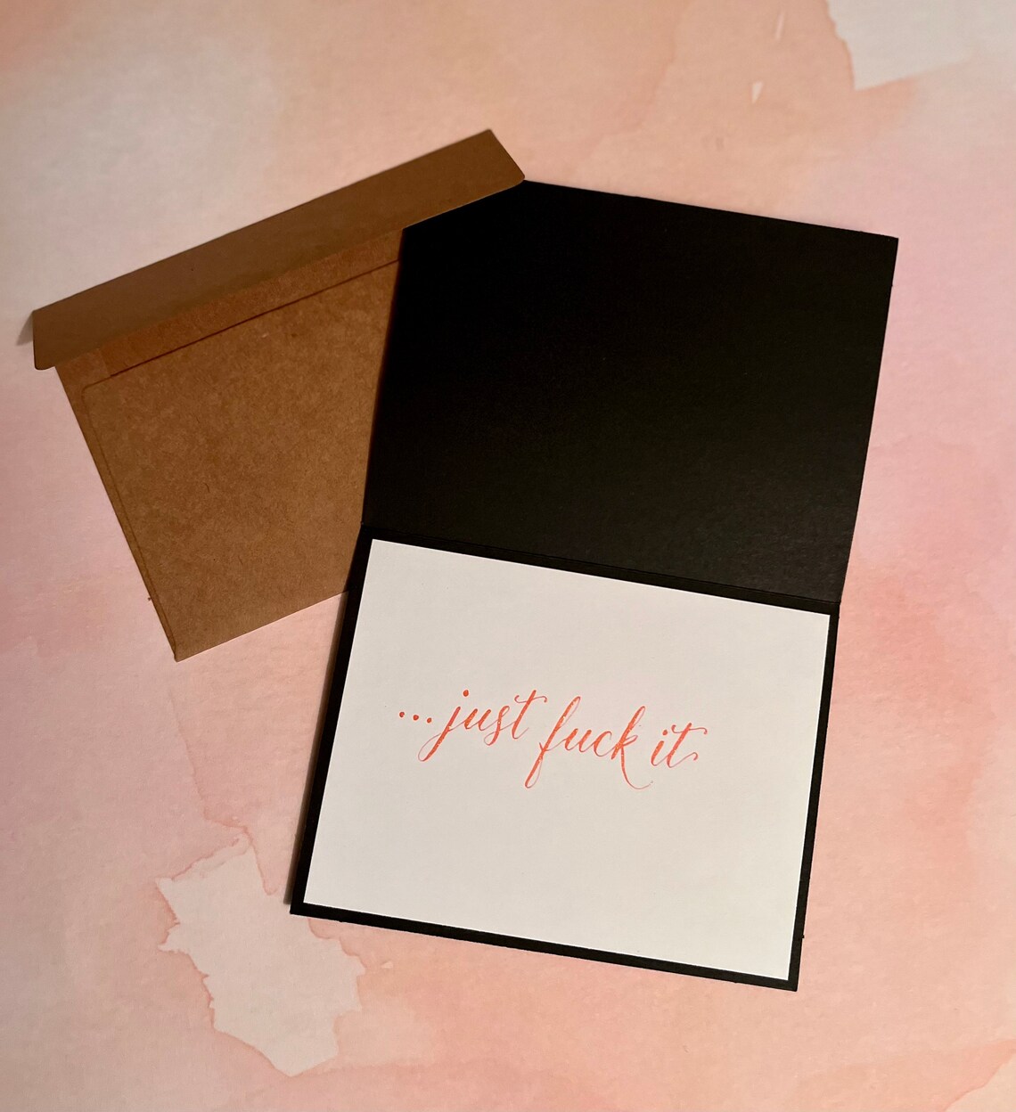 Swear Word in Calligraphy / Handwritten Greeting Card / Curse Word ...