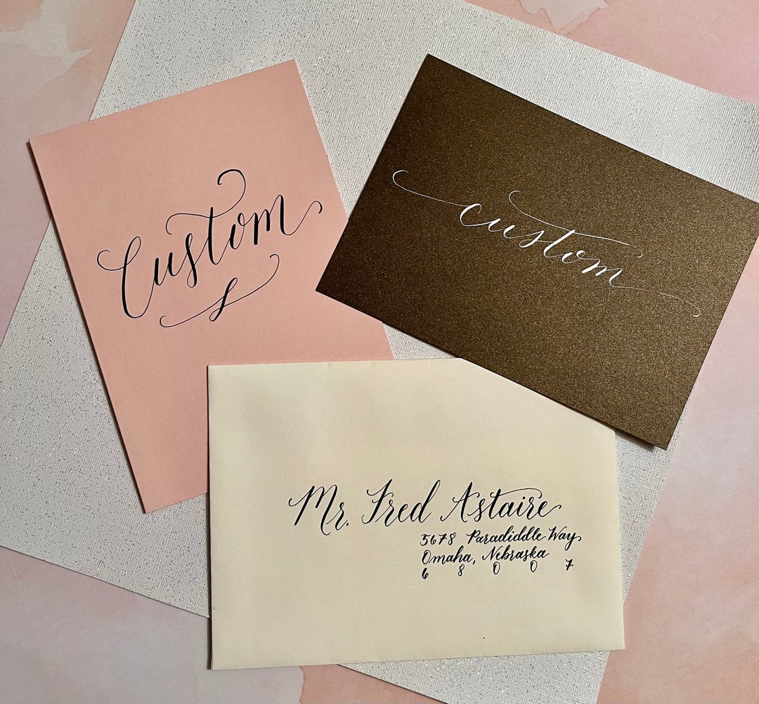 Custom Personalized Calligraphy Card / Handwritten Folded Card / Any ...