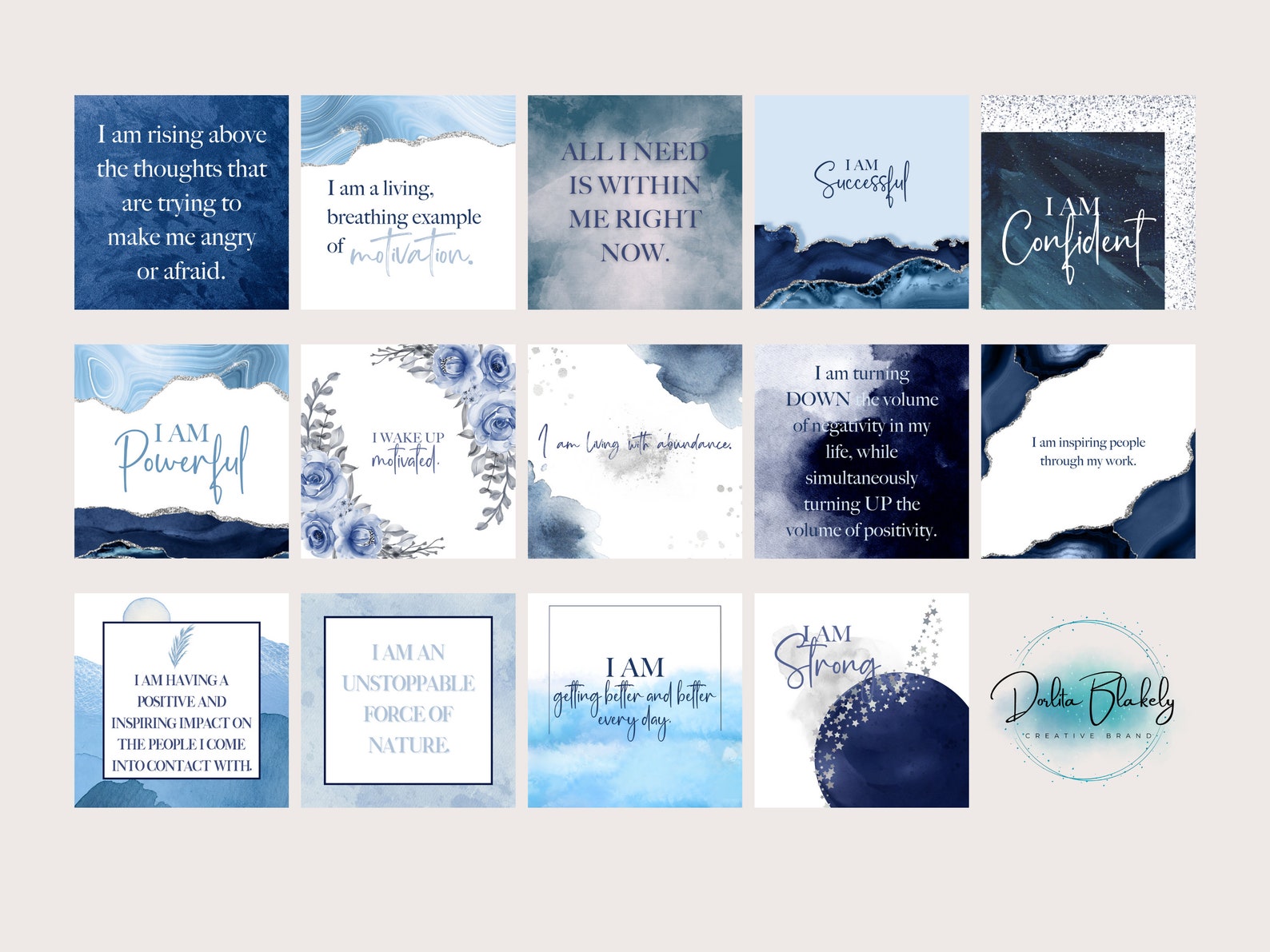 Rise & Grind Printable Affirmation Cards Goodnotes - Etsy